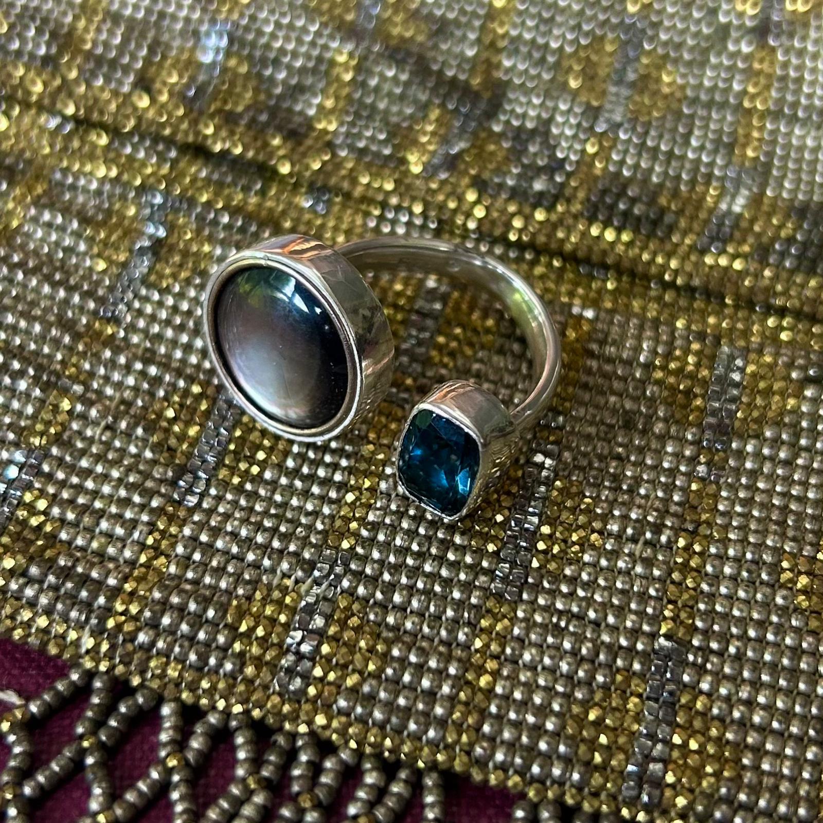 Button and Topaz ring - Vivienne Ridley